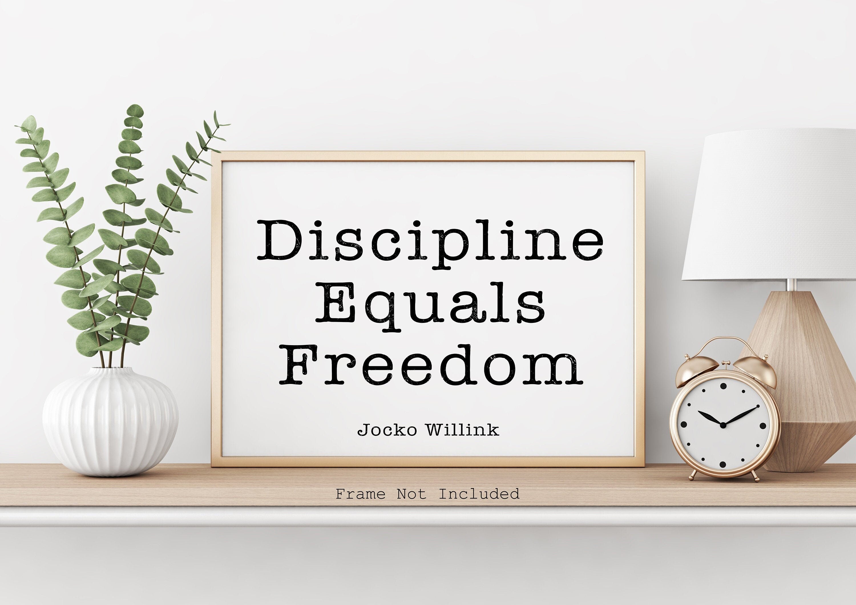 Jocko Willink Print Discipline Equals Freedom Inspirational poster Pos ...
