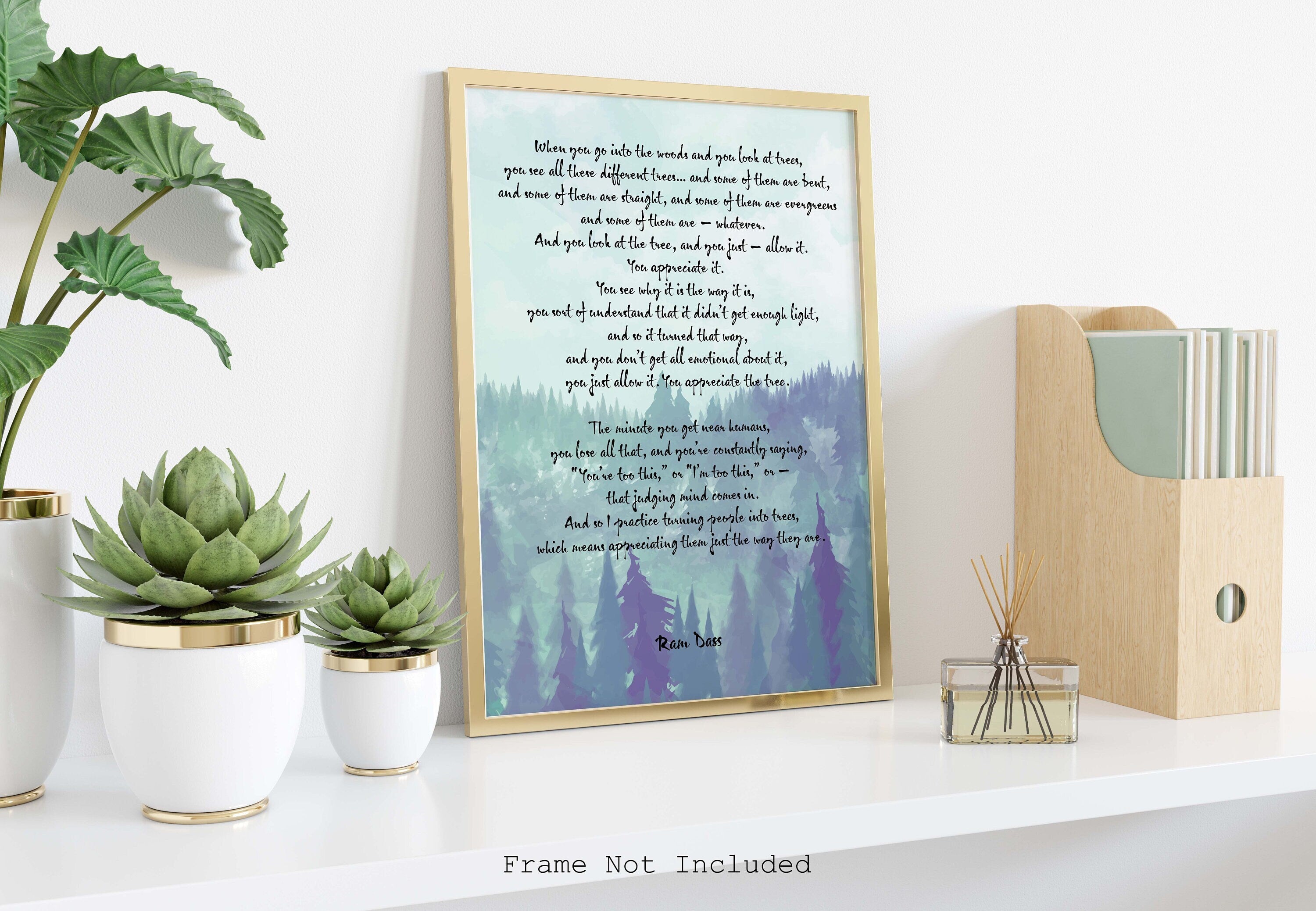 Trees Poem - Turn People into Trees - Yoga Wall Art - Physical Print W ...
